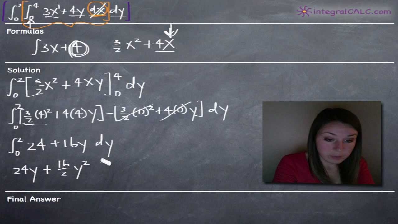 Double Integrals Example 1 (KristaKingMath)