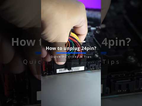 How to unplug 24pin psu cable from the motherboard #shorts