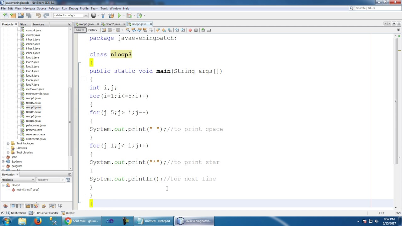 nested loop in java #23