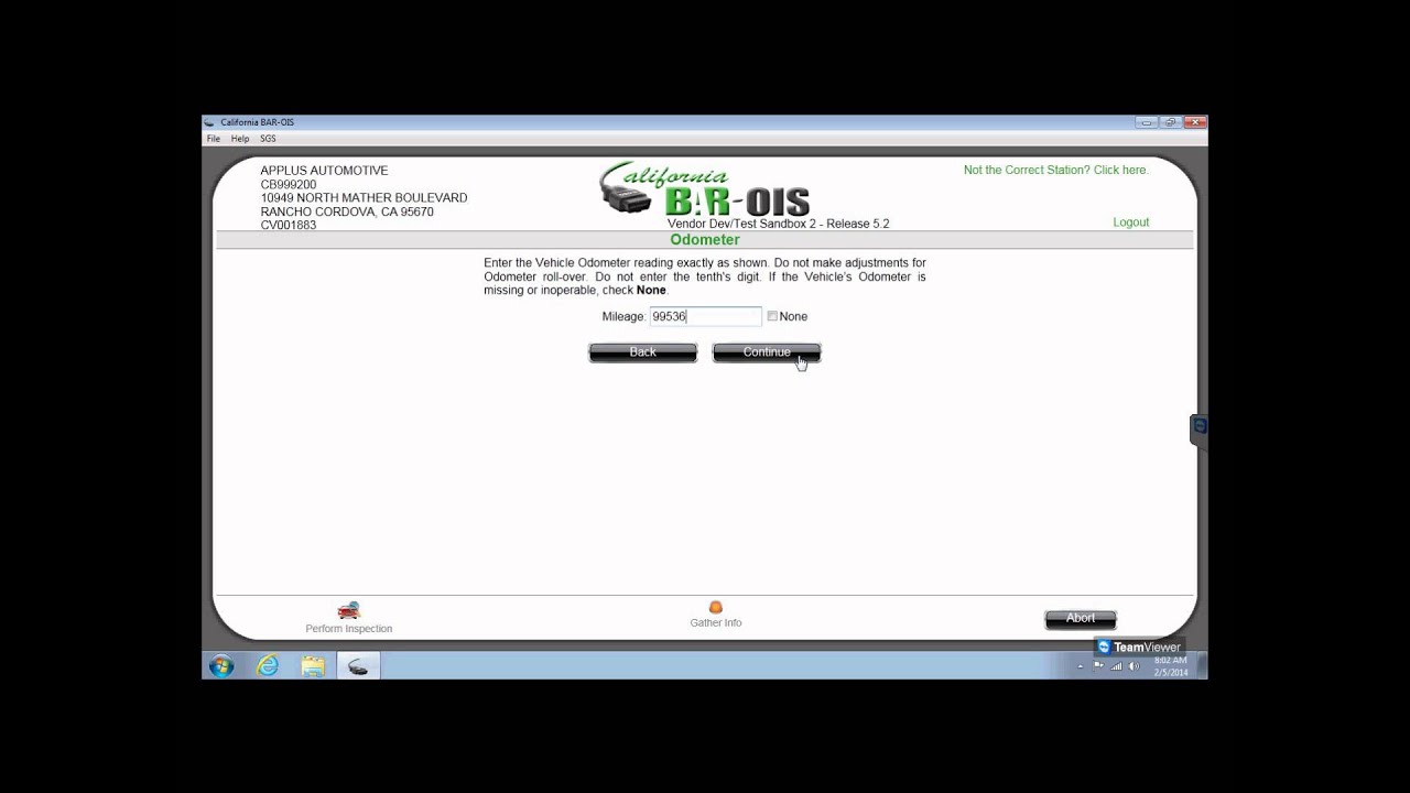 Vehicle Emissions Using BAR OIS Software