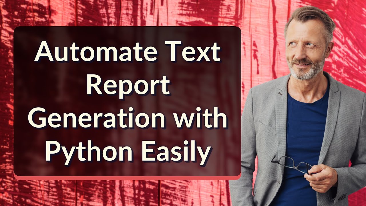 Automate Text Report Generation with Python Easily