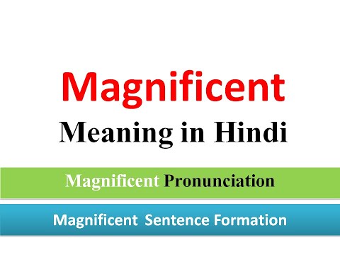Magnificent Meaning in Hindi || Magnificent ka hindi me matlab