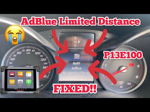 Mercedes Autel Maxisys Reset of AdBlue System After It’s Limited Mileage Range P13E100