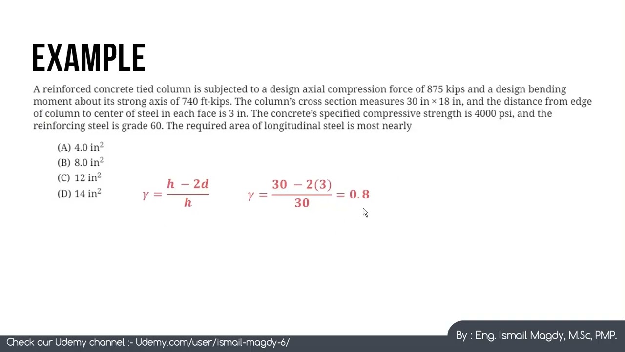 Structural design of RC columns - Normal & Moment