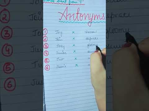 Antonyms Words start from J #grammar #basic #english #Shorts