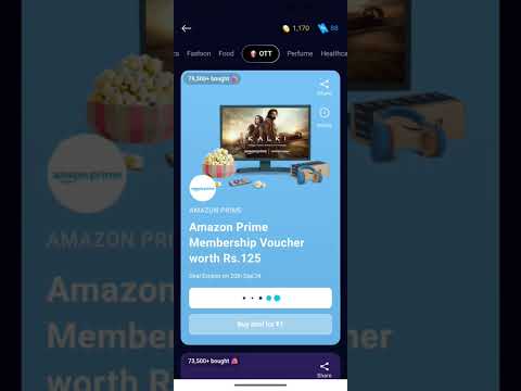 Flat 125rs off amazon prime membership coupon code 2024 #newoffer #primemembership #amazon