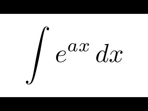 Integral of e^(ax) - Integrals ForYou