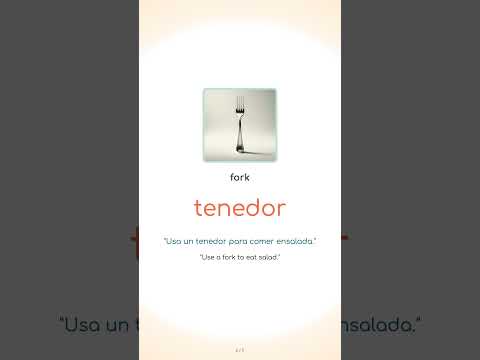 Kitchenware: spoon, fork, knife, plate, bowl 🇪🇸 5 Spanish Words in 60 Seconds