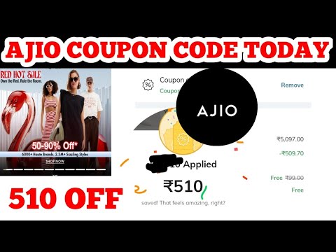 ajio coupon code today || 510 off new coupon codes