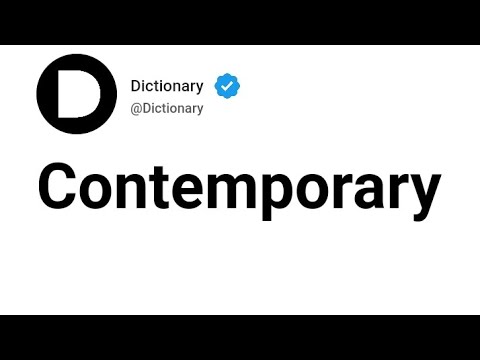 Contemporary Meaning In English