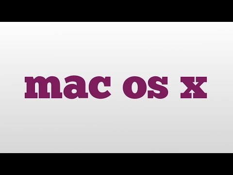 mac os x meaning and pronunciation