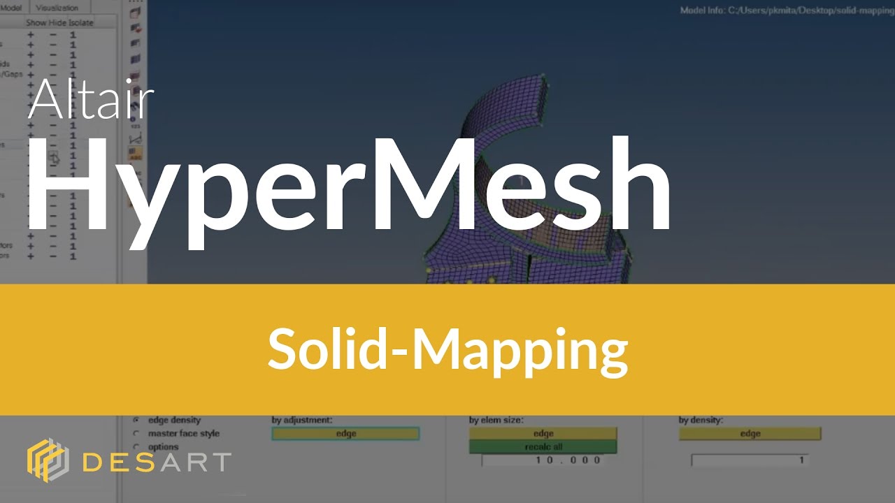 Altair HyperMesh | Solid-Mapping | Mapowanie