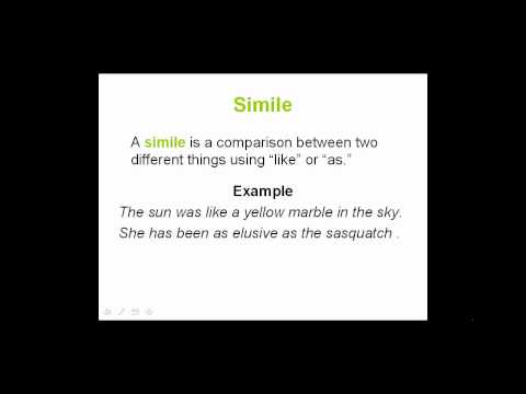 What is a Simile?