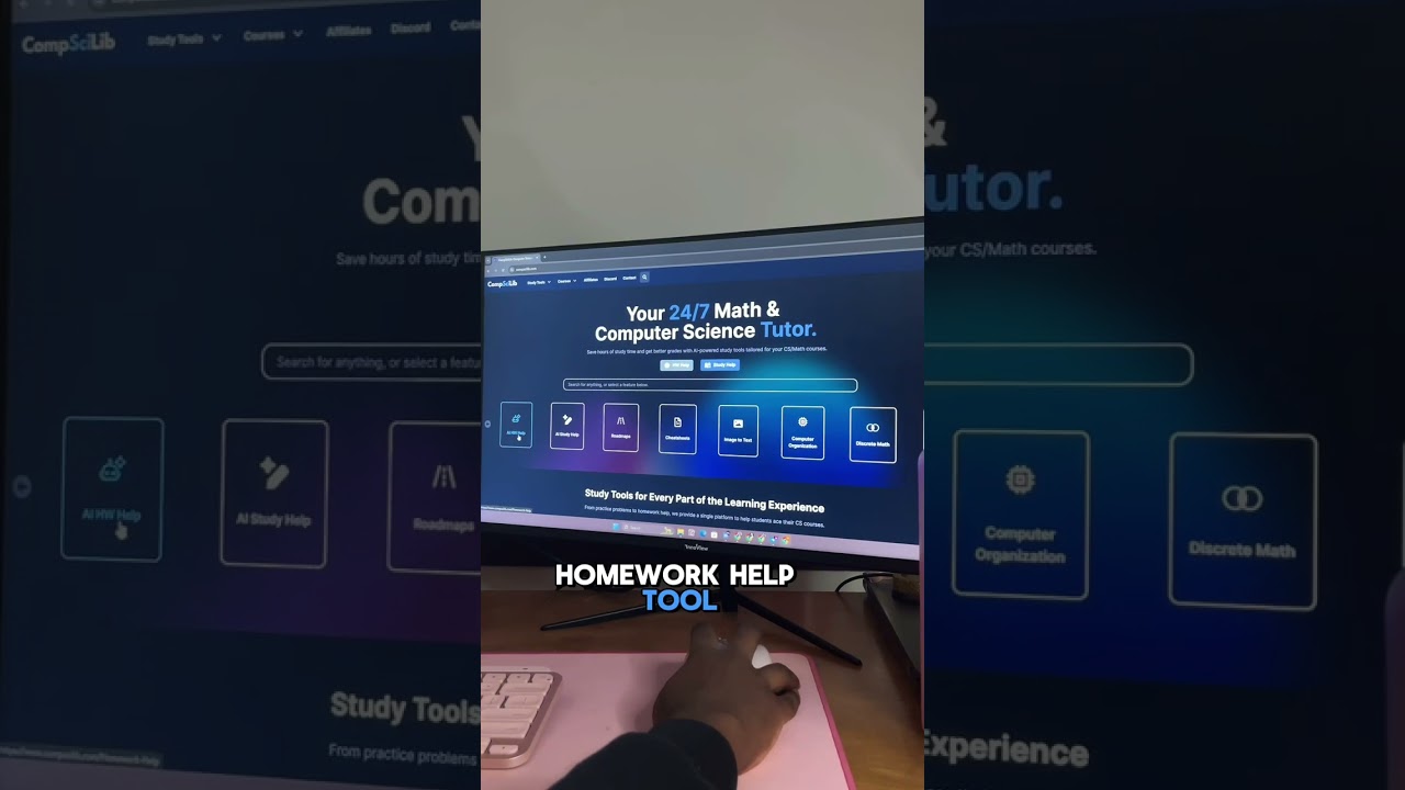 Breeze through your math homework with this AI Homework Help tool 😮‍💨 #compscilib #computersciencema