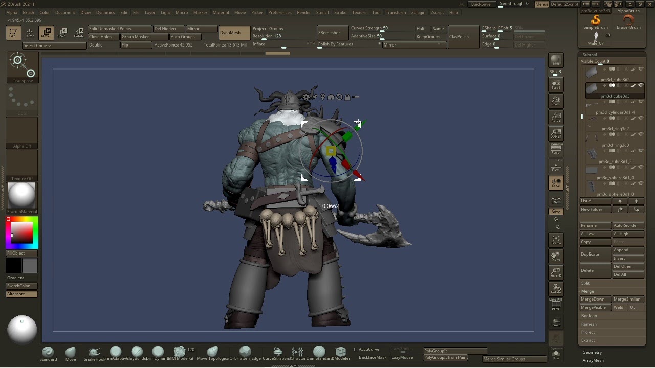 Dragur. Zbrush sculpting