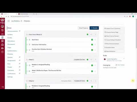 Canvas Quick Tips: Choosing a Course Home Page