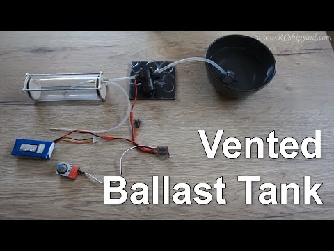 Vented Ballast Tank for a RC Submarine - principle.