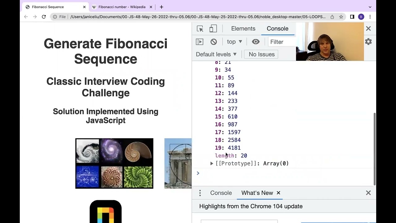 Fibonacci Sequence - JavaScript Interview Challenge