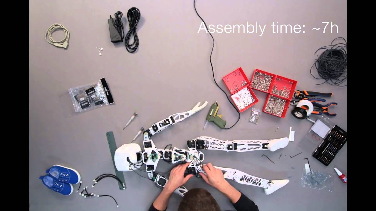 Poppy Humanoid assembly time lapse