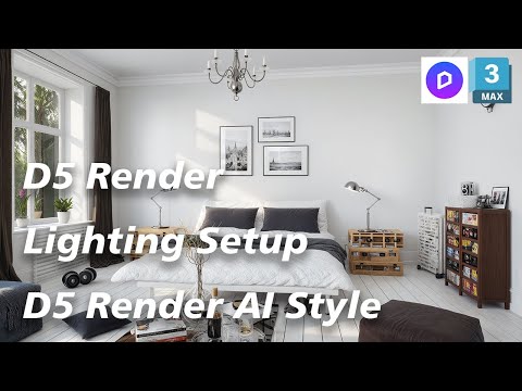 D5 Render Lighting Setup & Material Adjustments | Bedroom Optimization with D5 AI Style