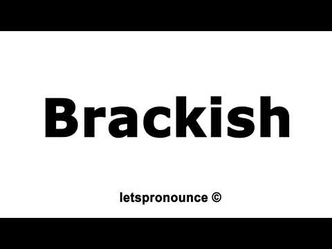 How to Pronounce Brackish