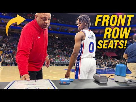 WE SAT COURTSIDE AT NBA GAME!!