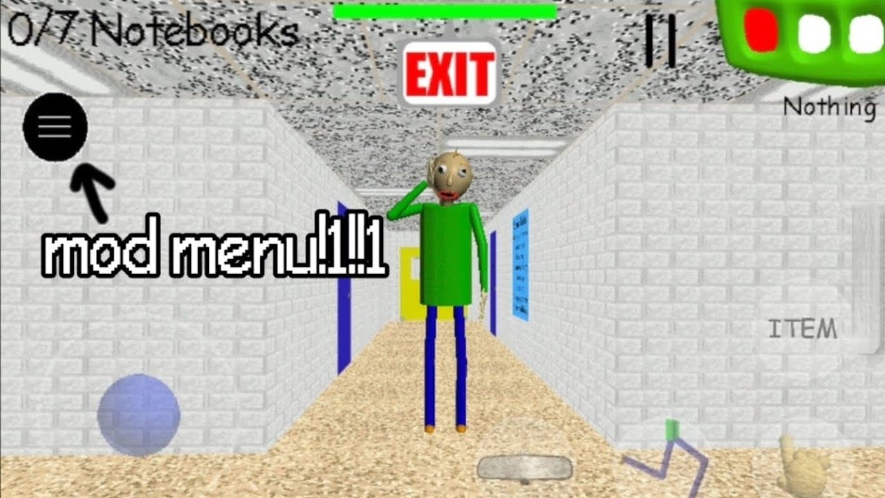 How To Get The Fasguy Baldi's Basics Mod Menu On Android!