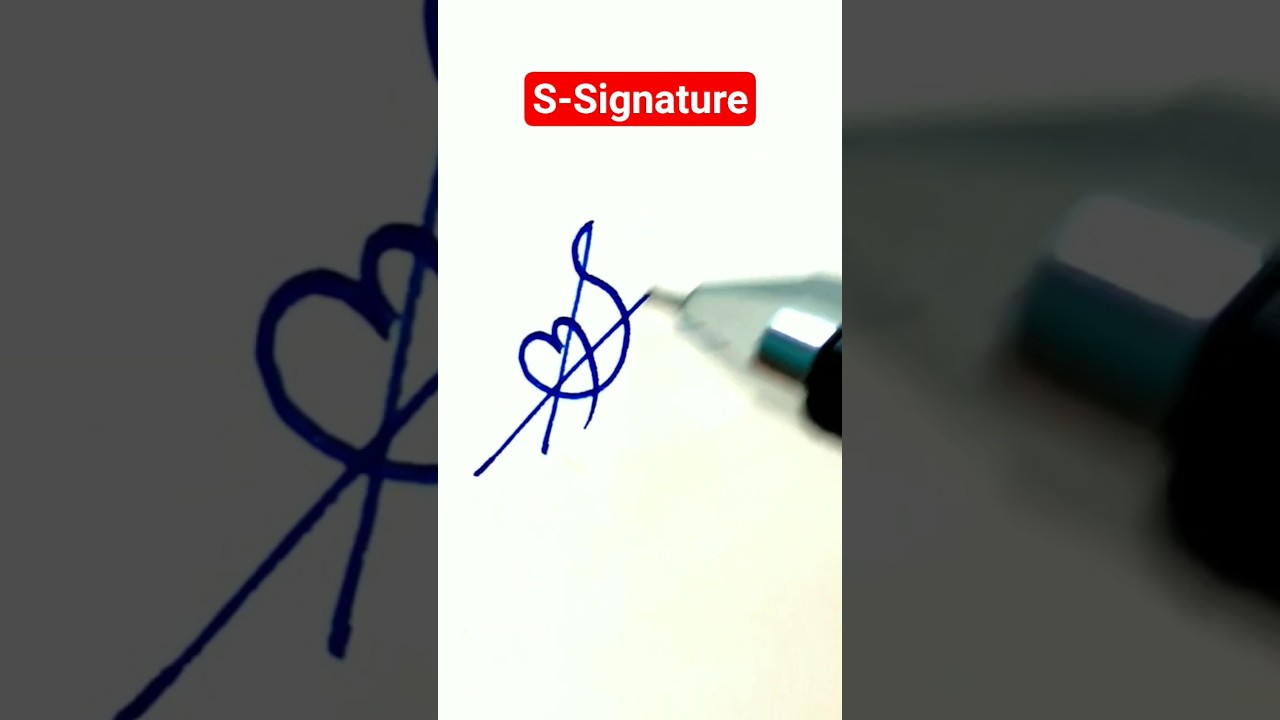 S Signature Tutorial ❤️ Signature Style Of S | How to make Signature #signature #shorts #design