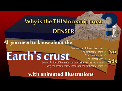 Why is the thin oceanic crust denser? All you need to know about the earth's crust