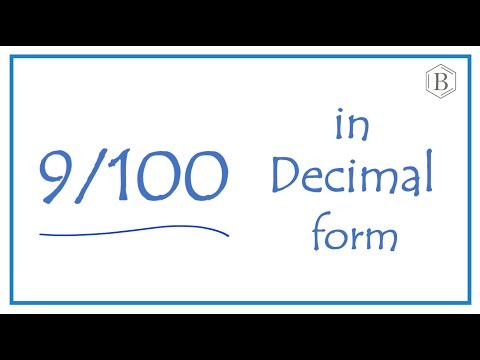 9/100 as a Decimal