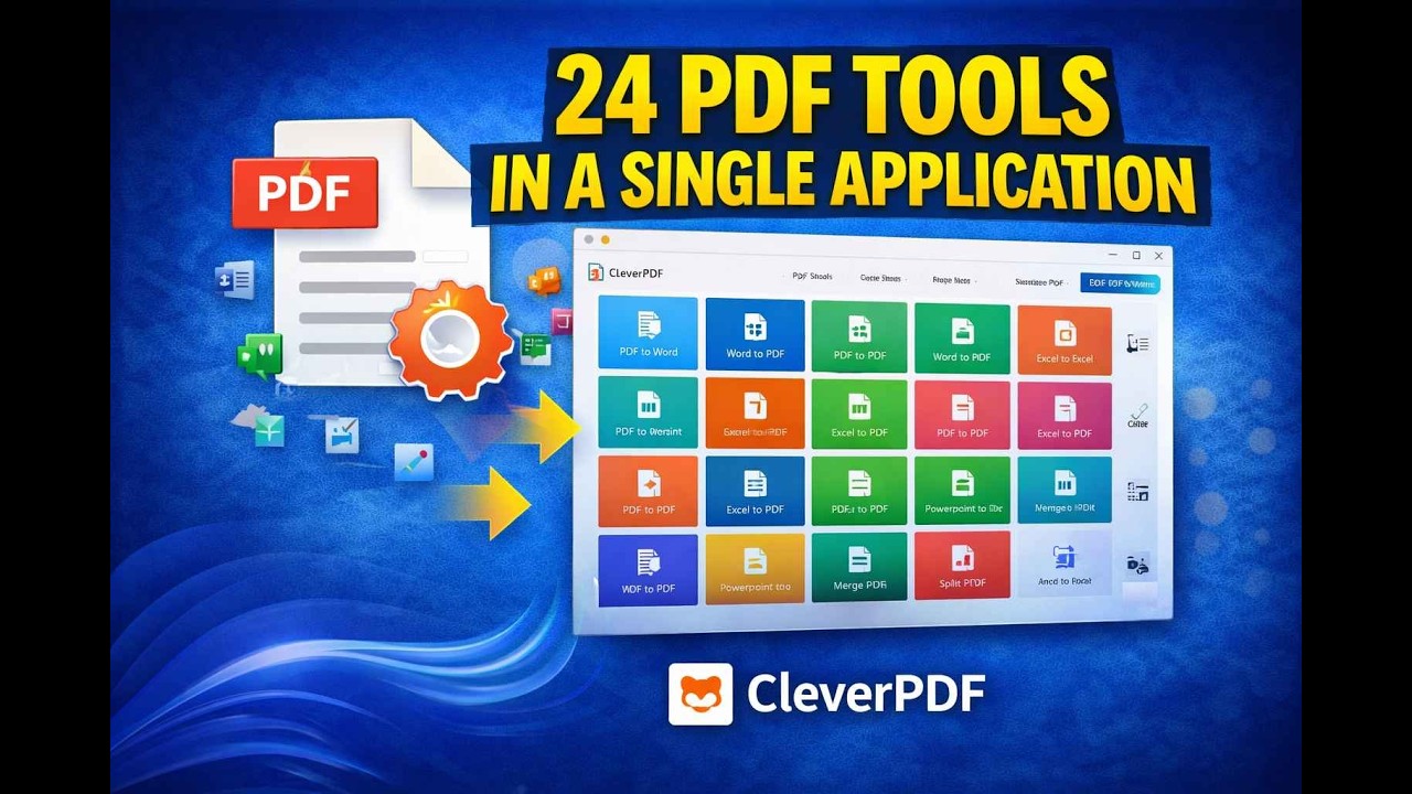 24 PDF Tools in a Single Application: CleverPDF | GearUpWindows Tutorial