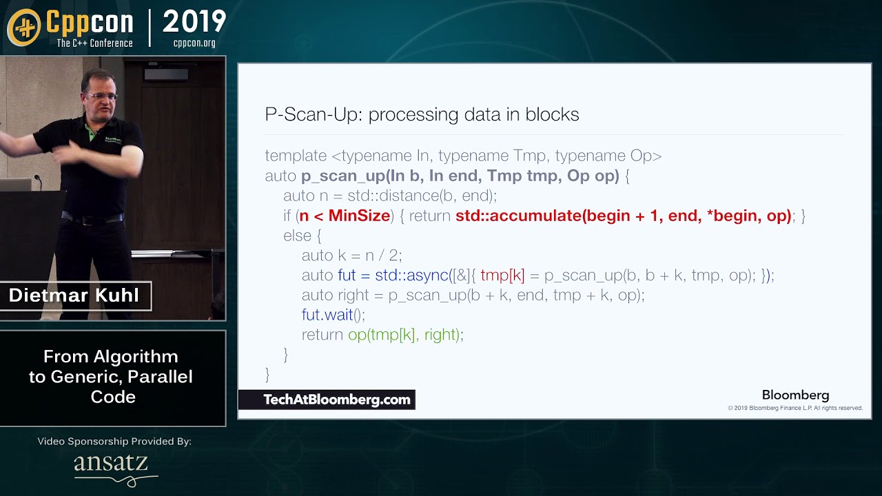 From Algorithm to Generic, Parallel Code - Dietmar Kuhl - CppCon 2019