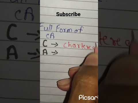 What is full form of CA #short video#