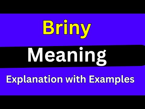 Briny meaning
