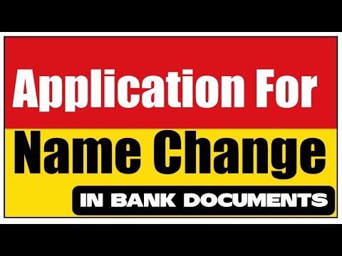 application for name correction in bank || Name change application/letter to bank manager