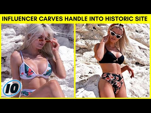 Influencer Scratches Instagram Handle Into World Heritage Site