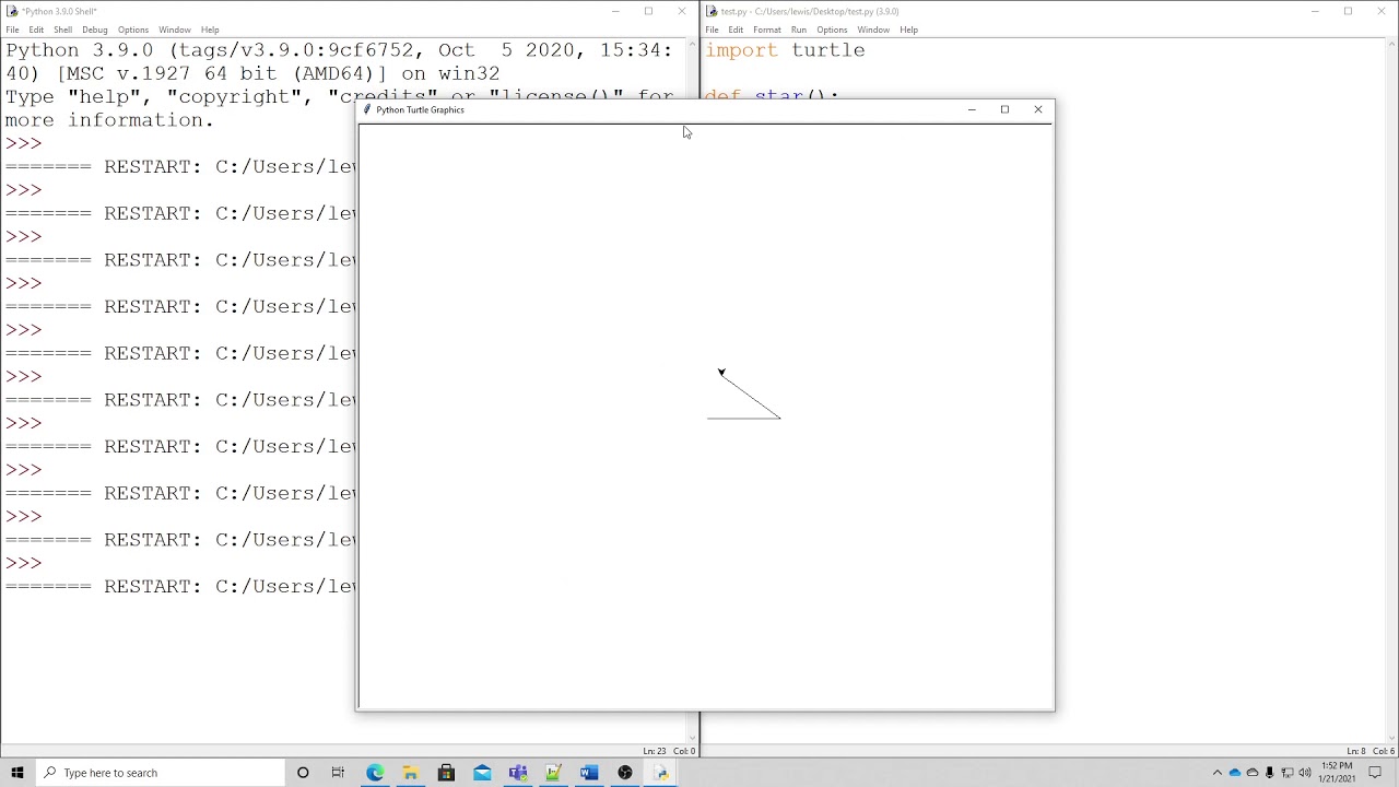 Using def with the Python turtle