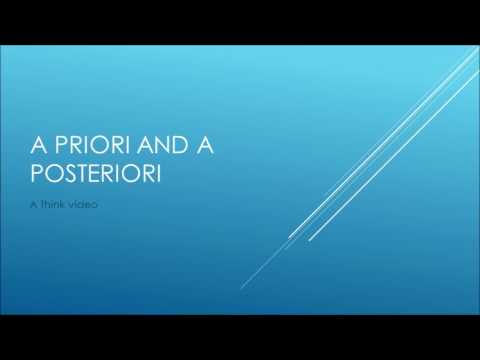 A Priori and A Posteriori