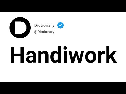 Handiwork Meaning In English