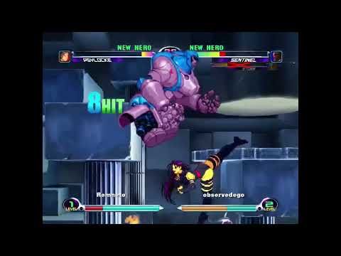 MvC2: Romneto - Psylocke Snap to GB to 5 Fierce to Throw to Infinite .:12.14.22:.