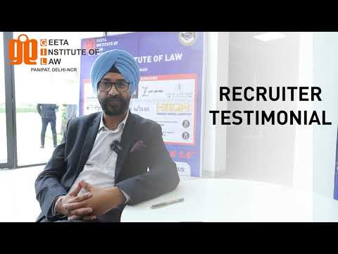 Mr. Kuljeet Singh Sachdeva on Innovative Internships at Geeta Institute of Law - Prashikshan 5.0