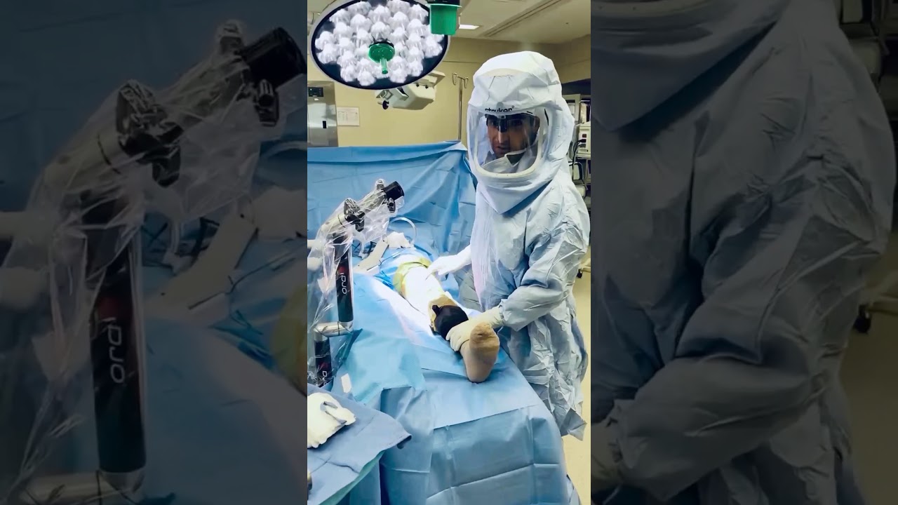 Total knee replacement leg holder