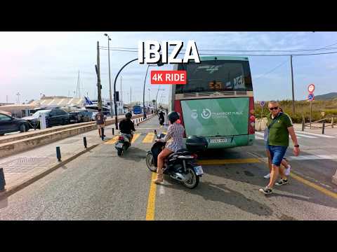 Ibiza Old Town and Harbor 🛵 Moped 🇪🇸 Port d'Eivissa Drive 4K