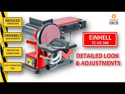 Detailed look and adjustments on stationary belt-disk sander EINHELL TC US 380. Vibrations problems