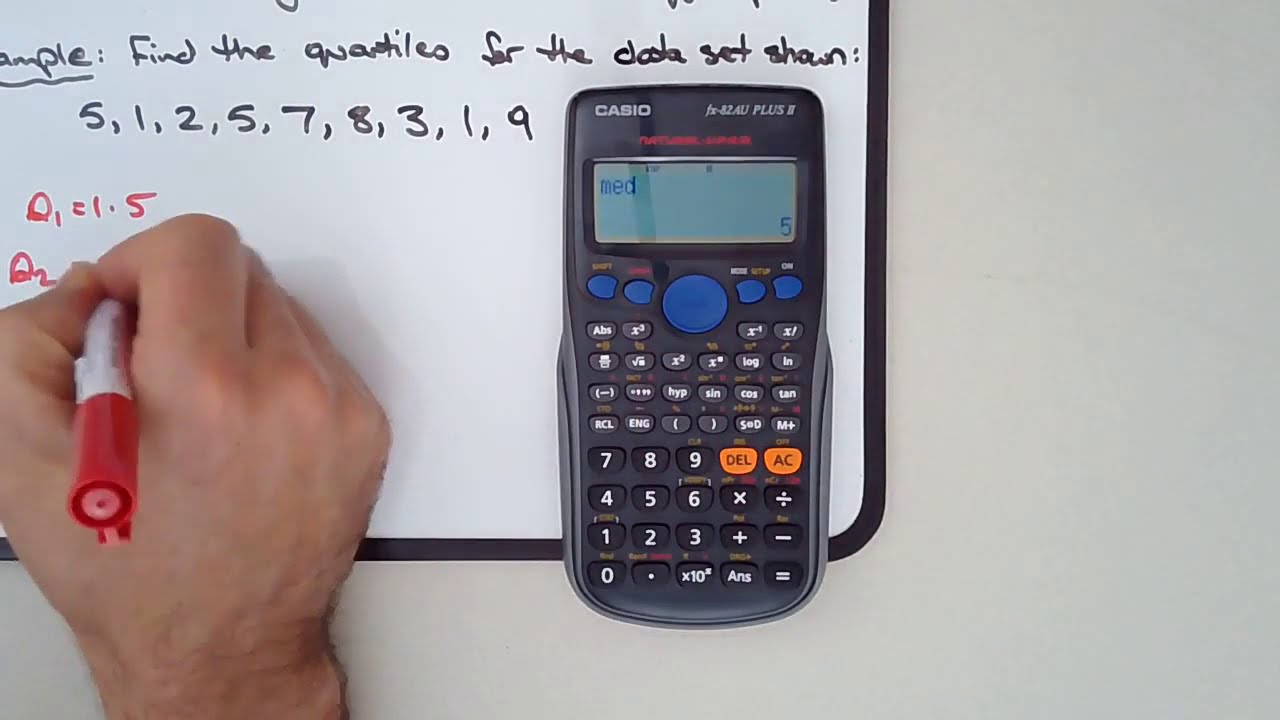 How to find quartiles (Q1, Q3) & IQR on Casio fx-100AU PLUS II (STAT mode)