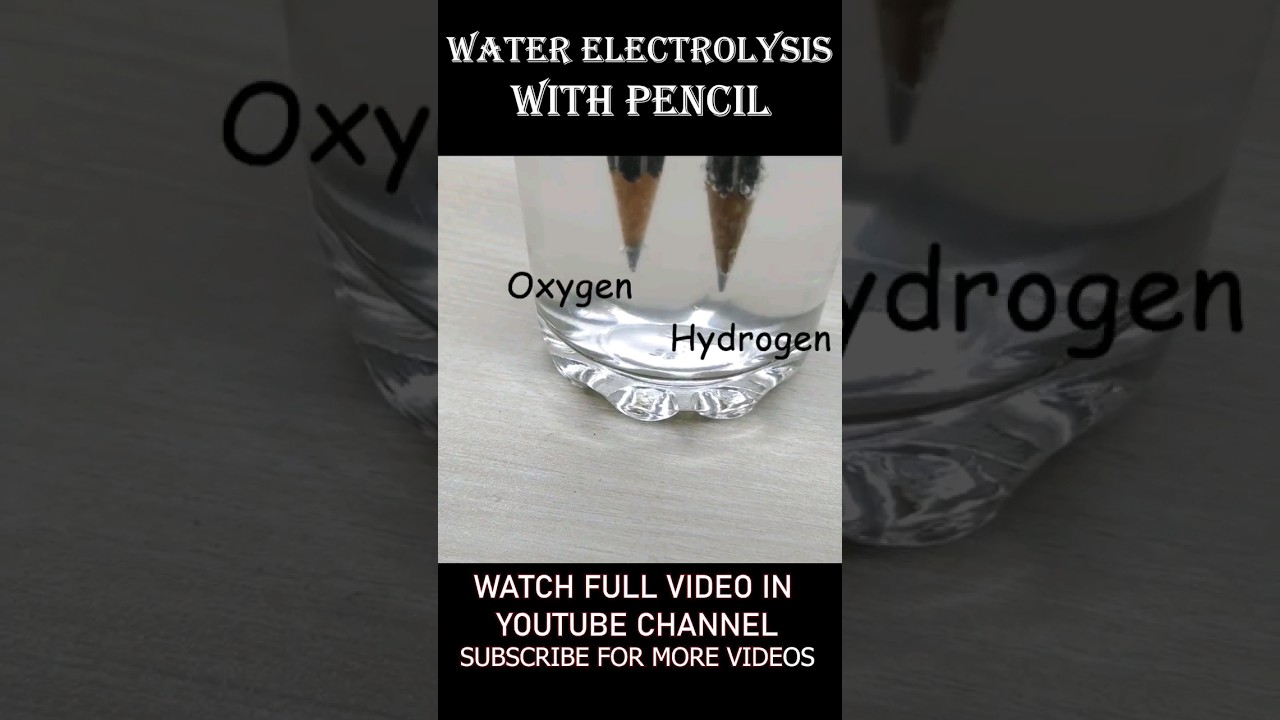 Electrolysis of water with pencil #electrolysis