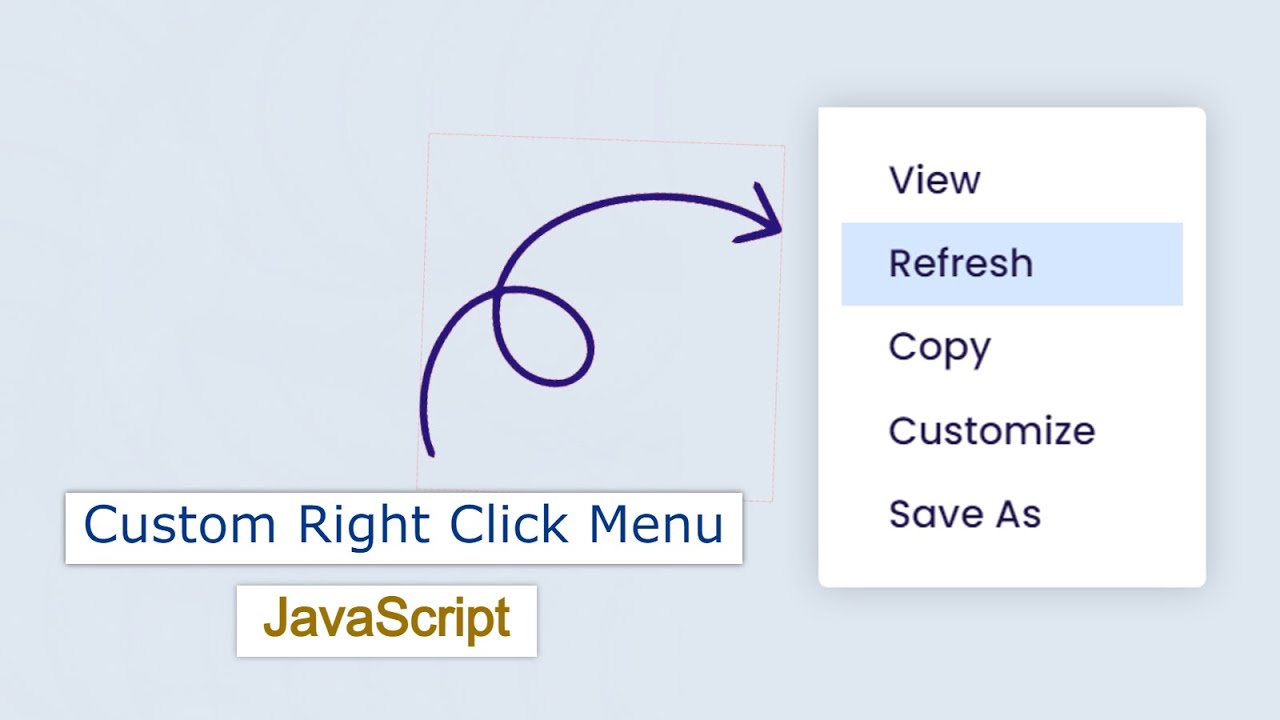 Custom Right Click Context Menu in JavaScript | JavaScript Context Menu