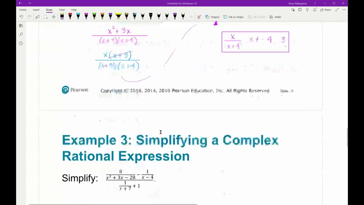P 6d Simplifying Complex Rational Expressions
