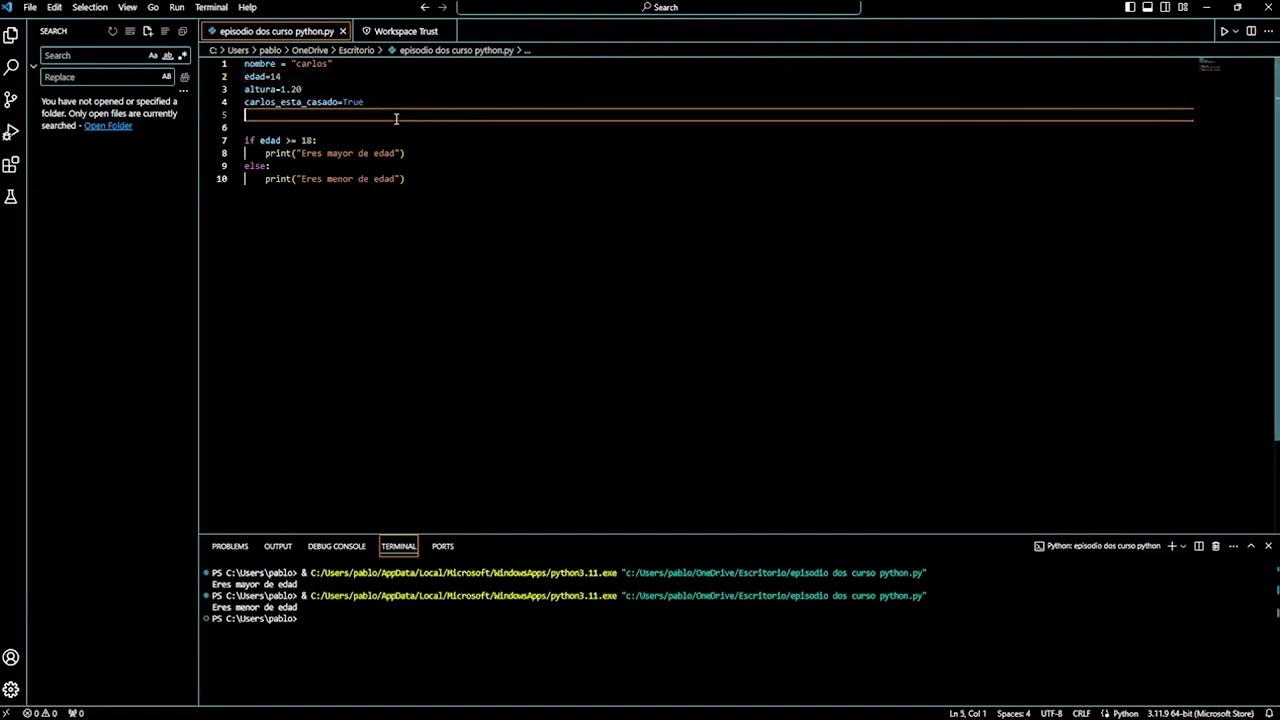 Curso de Python: Episodio 2: Variables en python