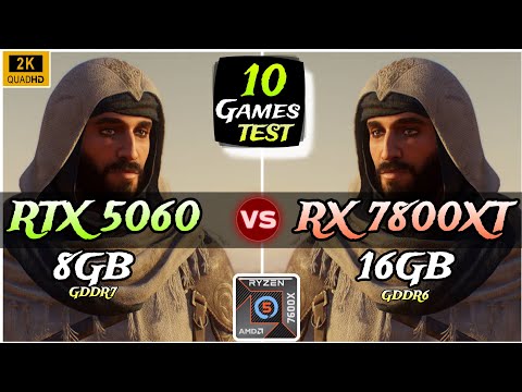 RTX 5060 vs RX 7800 XT - Test In 10 Games - Big Difference !